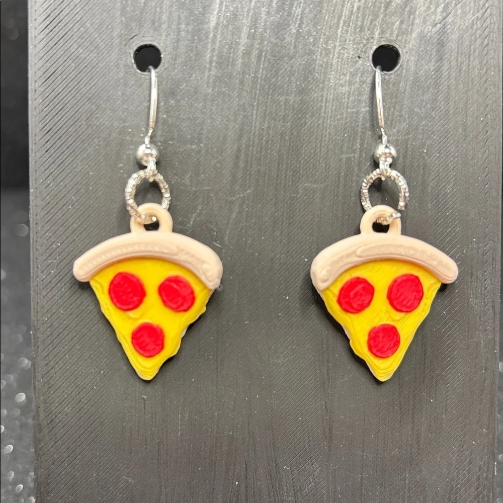 Jewelry | Pizza Slice Earrings With Mini Pizza Box Display | Poshmark